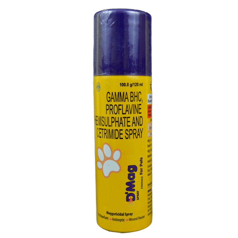 Buy Intas D Mag Maggoticidal Antiseptic Wound Healer Spray For Dogs ...