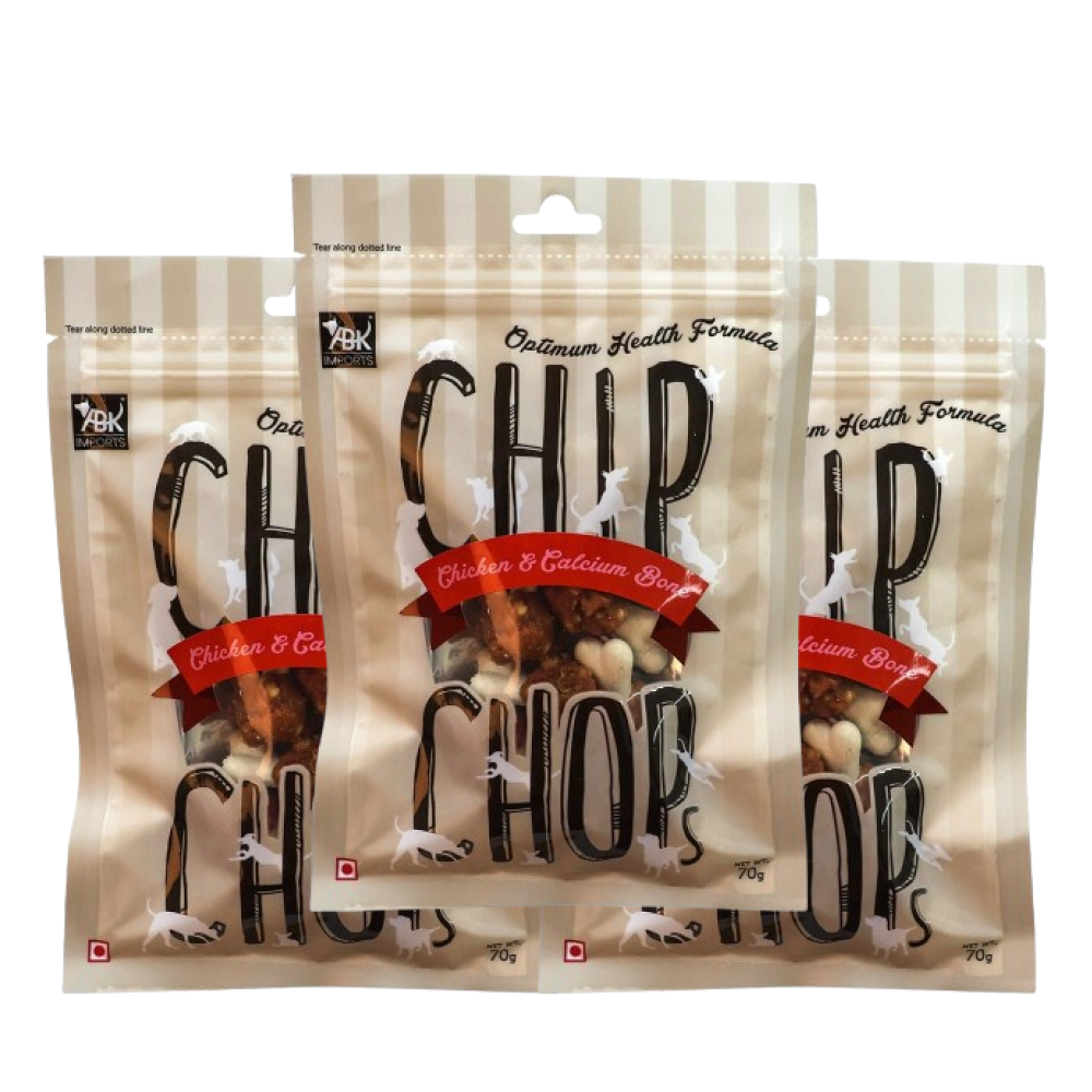 Buy Chip Chops Chicken And Calcium Bone - Pawsandpaws.com