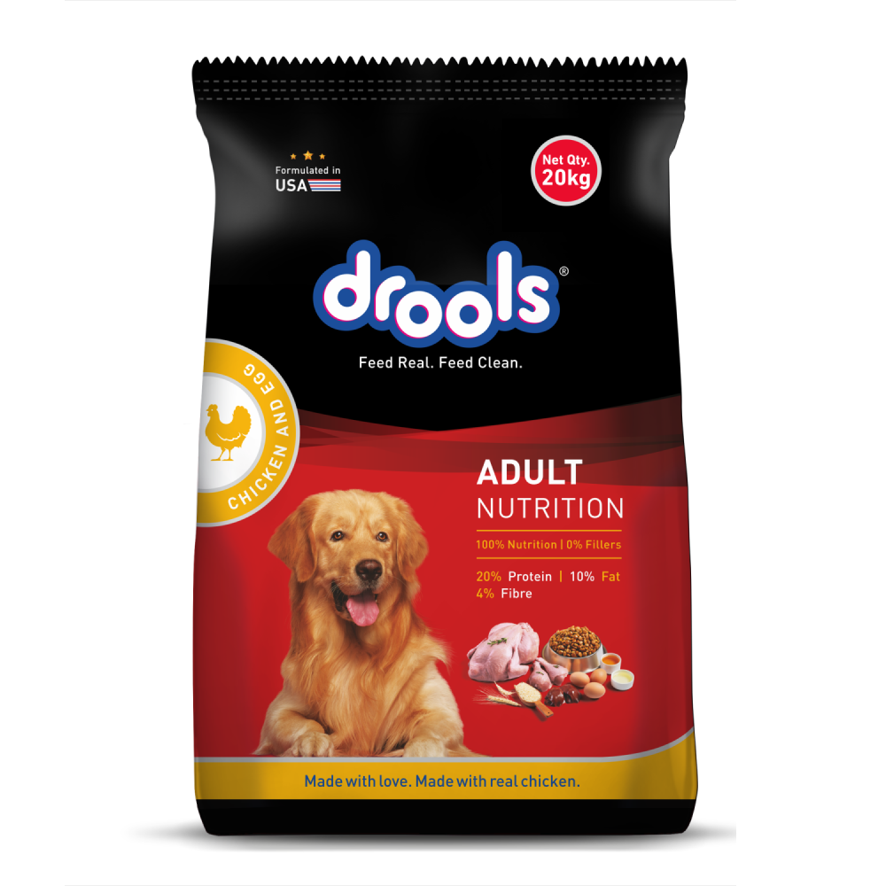 Buy Drools Adult Nutrition Dry Dog Food Chicken and Egg - PawsAndPaws.com
