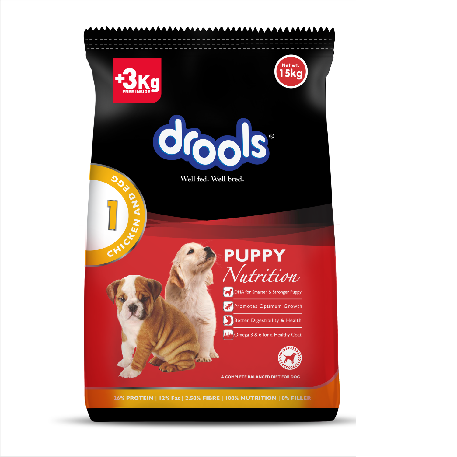 Buy Drools Chicken and Egg Puppy Dry Dog Food | Drools Dry Dog Food