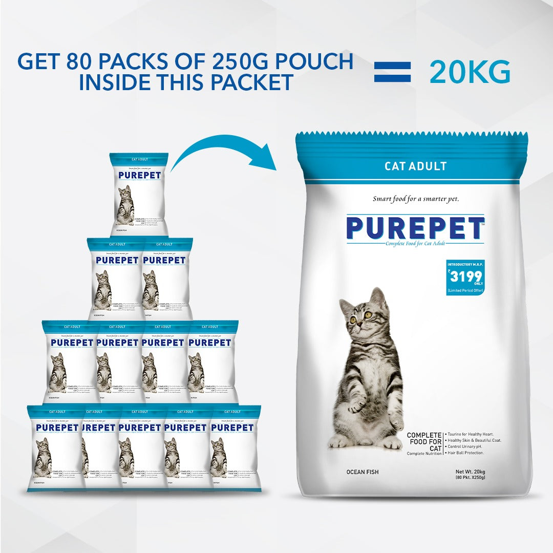 Buy Purepet Adult Dry Cat Food Ocean Fish - PawsAndPaws.com
