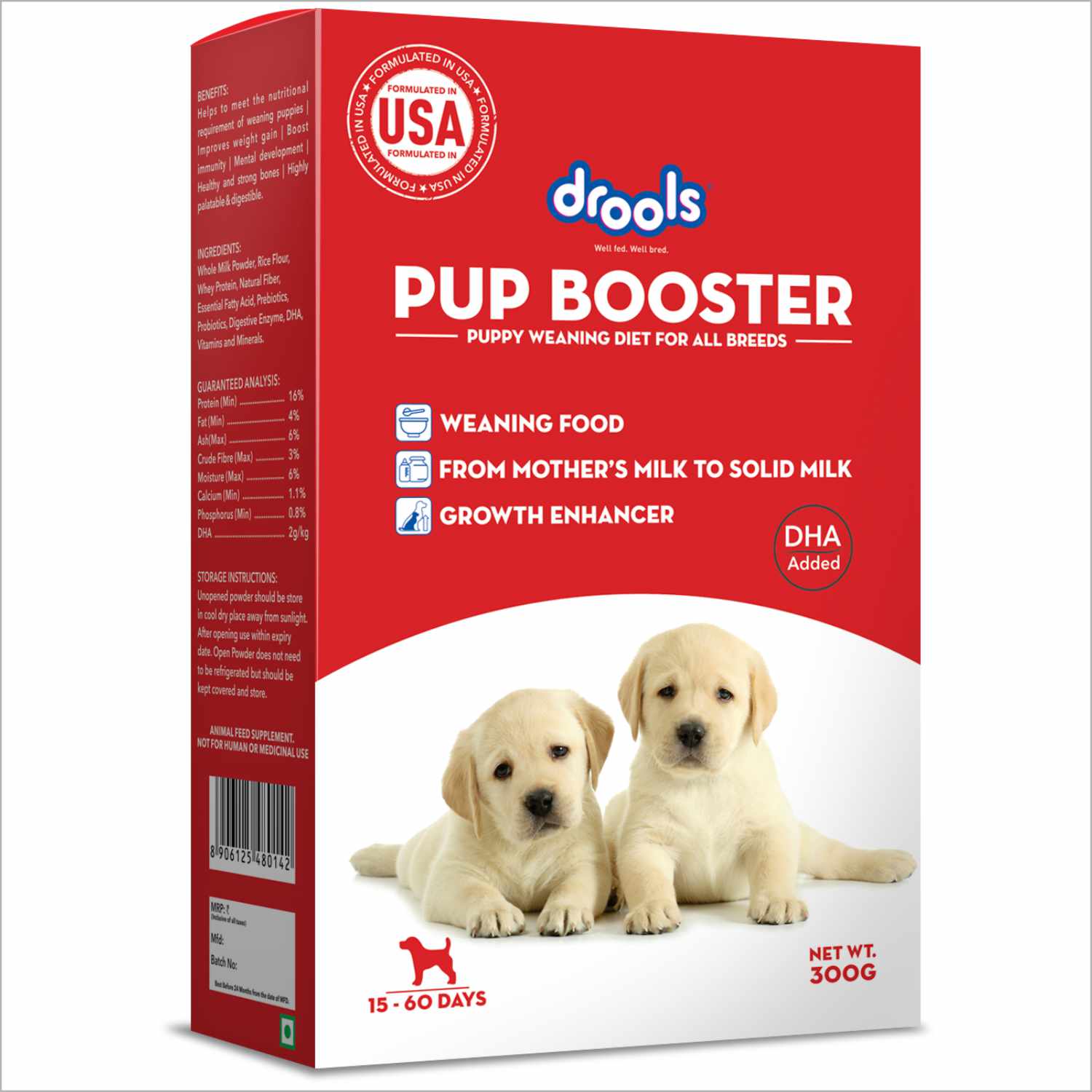 Buy Drools Pup Booster Puppy Weaning Diet for All Breeds Supplement ...
