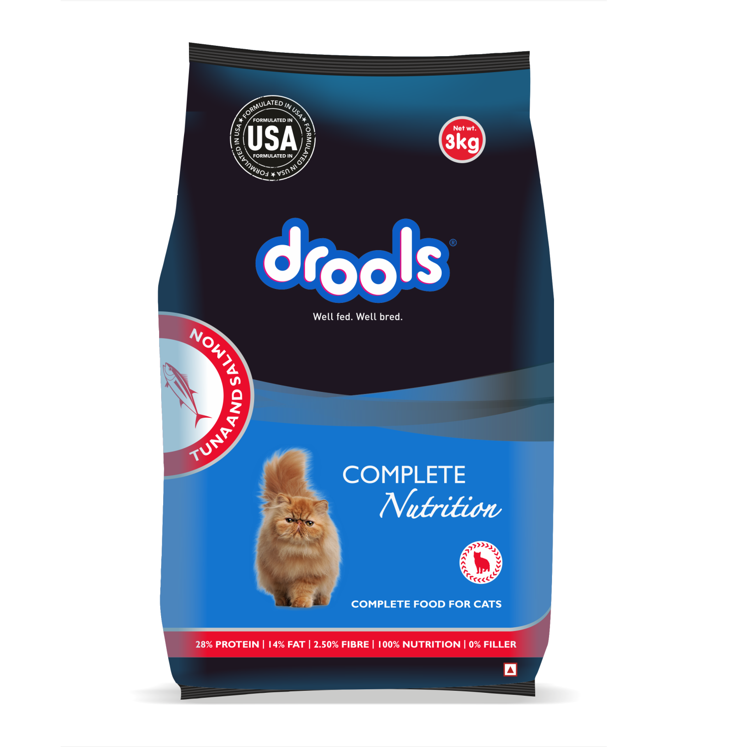 Buy Drools Complete Nutrition Adult Dry Cat Food Tuna & Salmon ...
